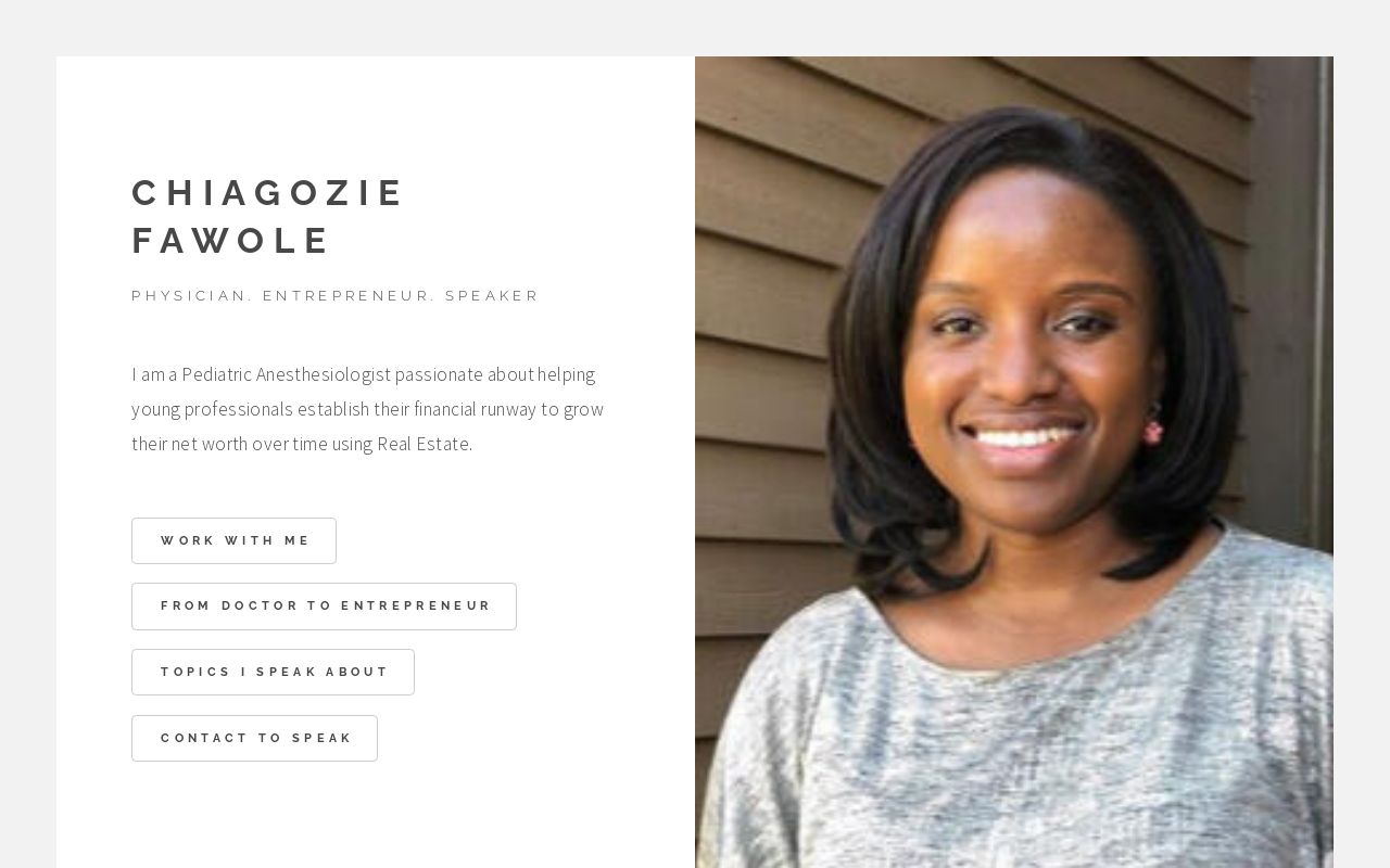 Dr. Chiagozie Fawole - Entrepreneur